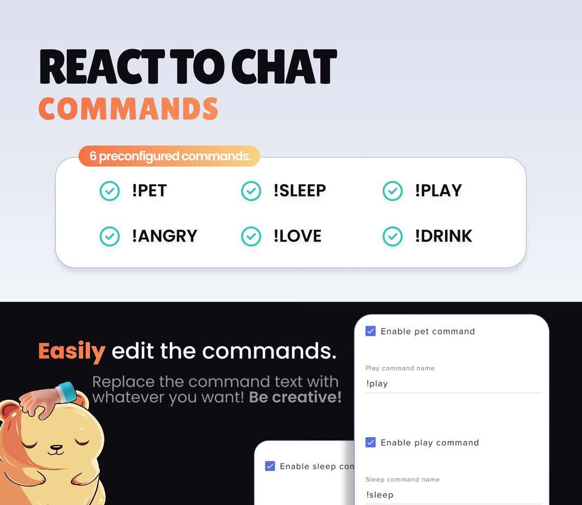 REACTIVE STREAM PET - Bear - Twitch Widget - Hd Files - Instant ...
