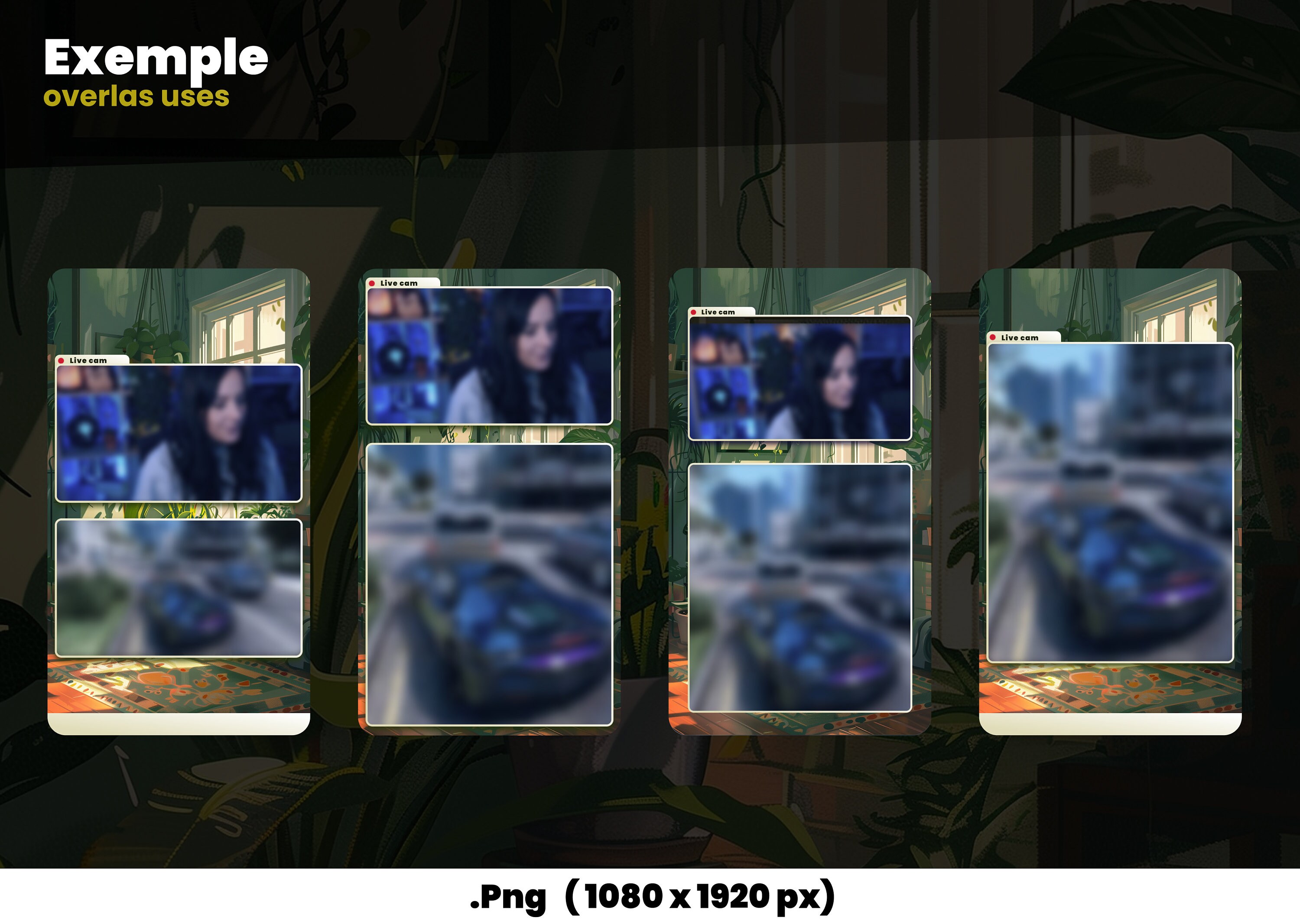 TIKTOK OVERLAYS Low-fi Room With Plants Animated Tik Tok Stream Package ...