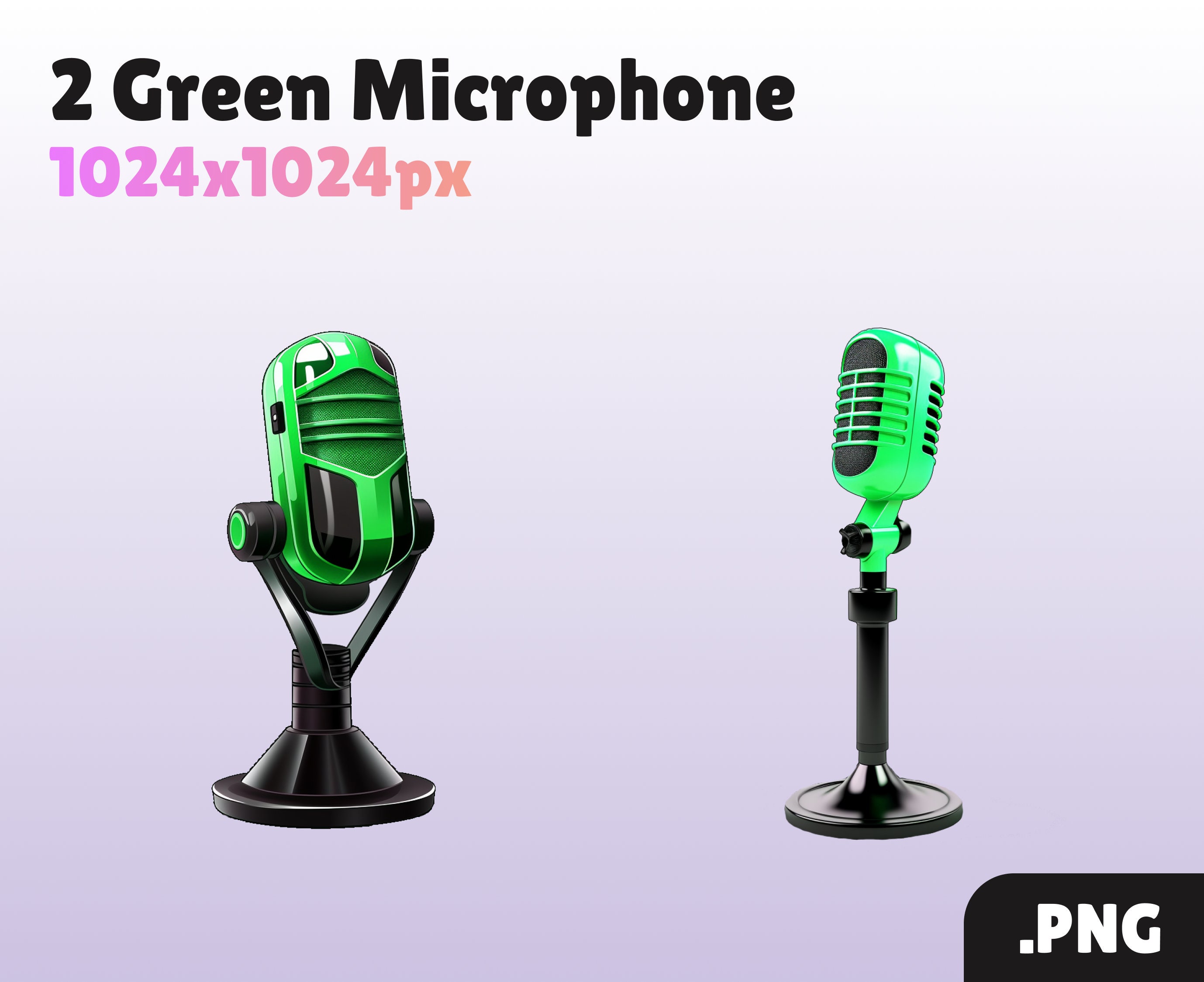 Vtuber Microphone Stream Asset – Multicolored Mic Kit (instant Download ...