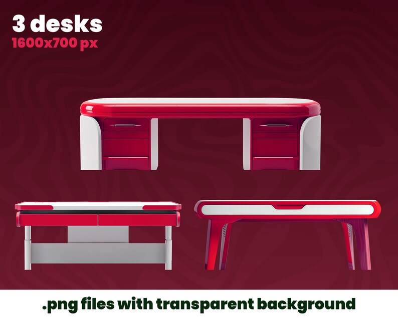 VTUBER KIT - Red Gaming Room - Chairs, Desk, Mics and More! Stream ...