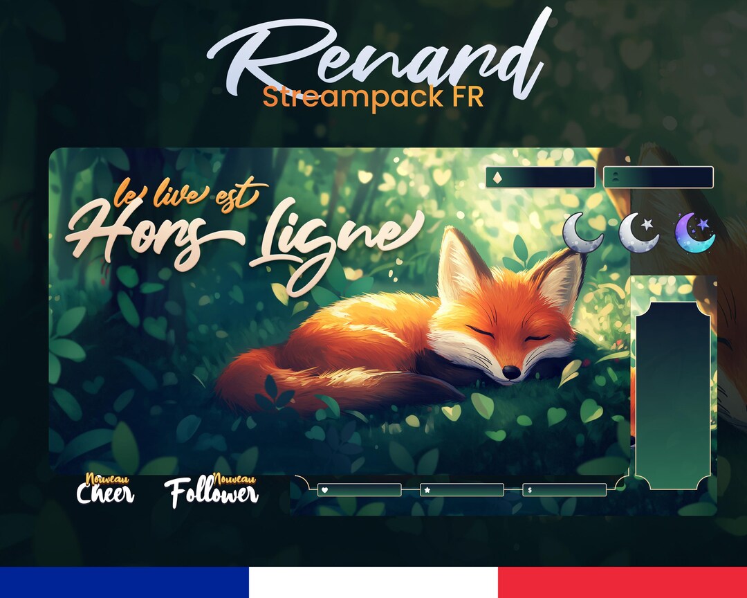 Fox Stream Pack FR – Animated Overlays, Scenes, Badges (instant ...