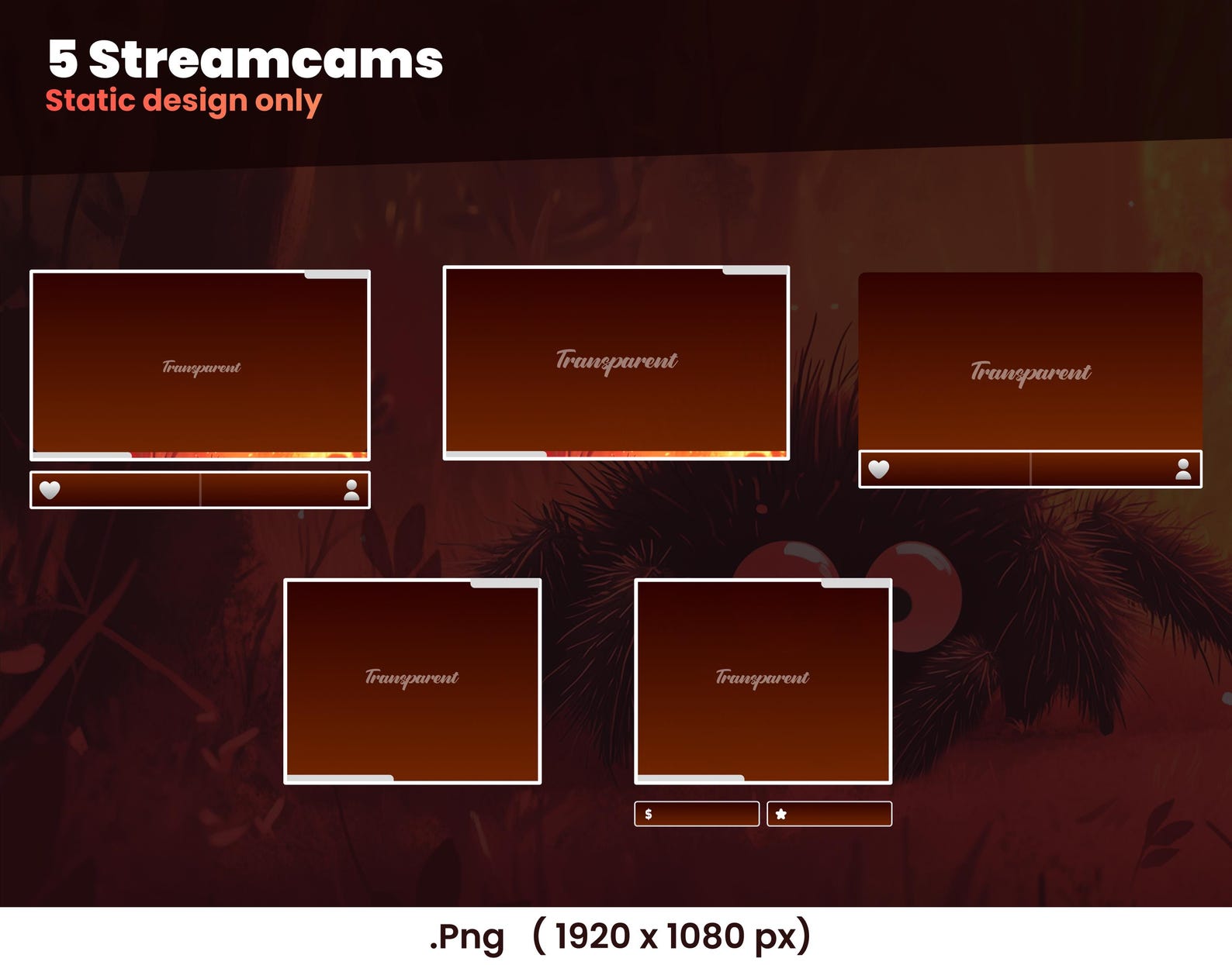 Cute Spider Overlays Pack - Twitch Stream Package - Animated - Black ...