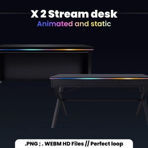 VTUBER KIT - RAINBOW- Chairs, Desk, Mics and More! Stream Asset for ...