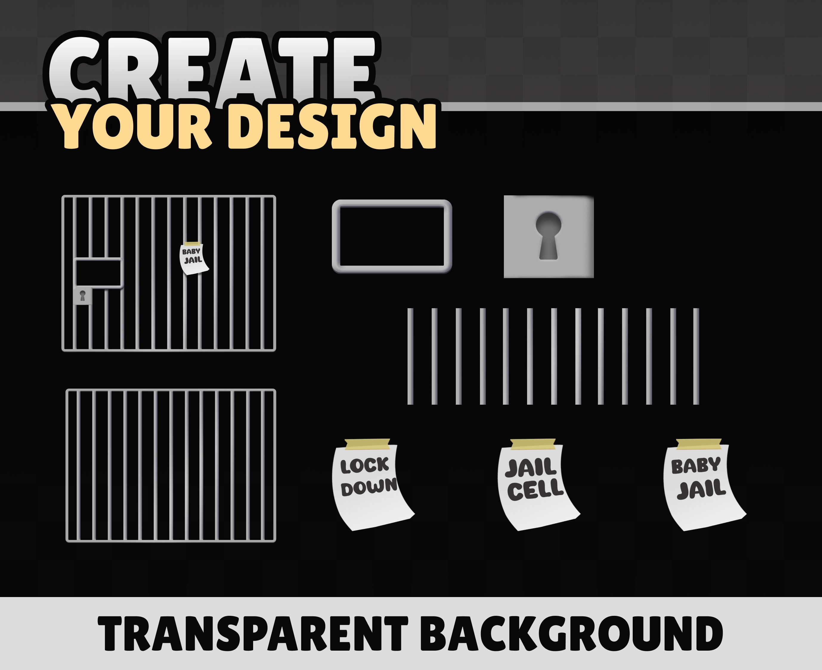 JAIL CELL Vtuber Assets Prison Cell Custom Illustrated Assets Create ...