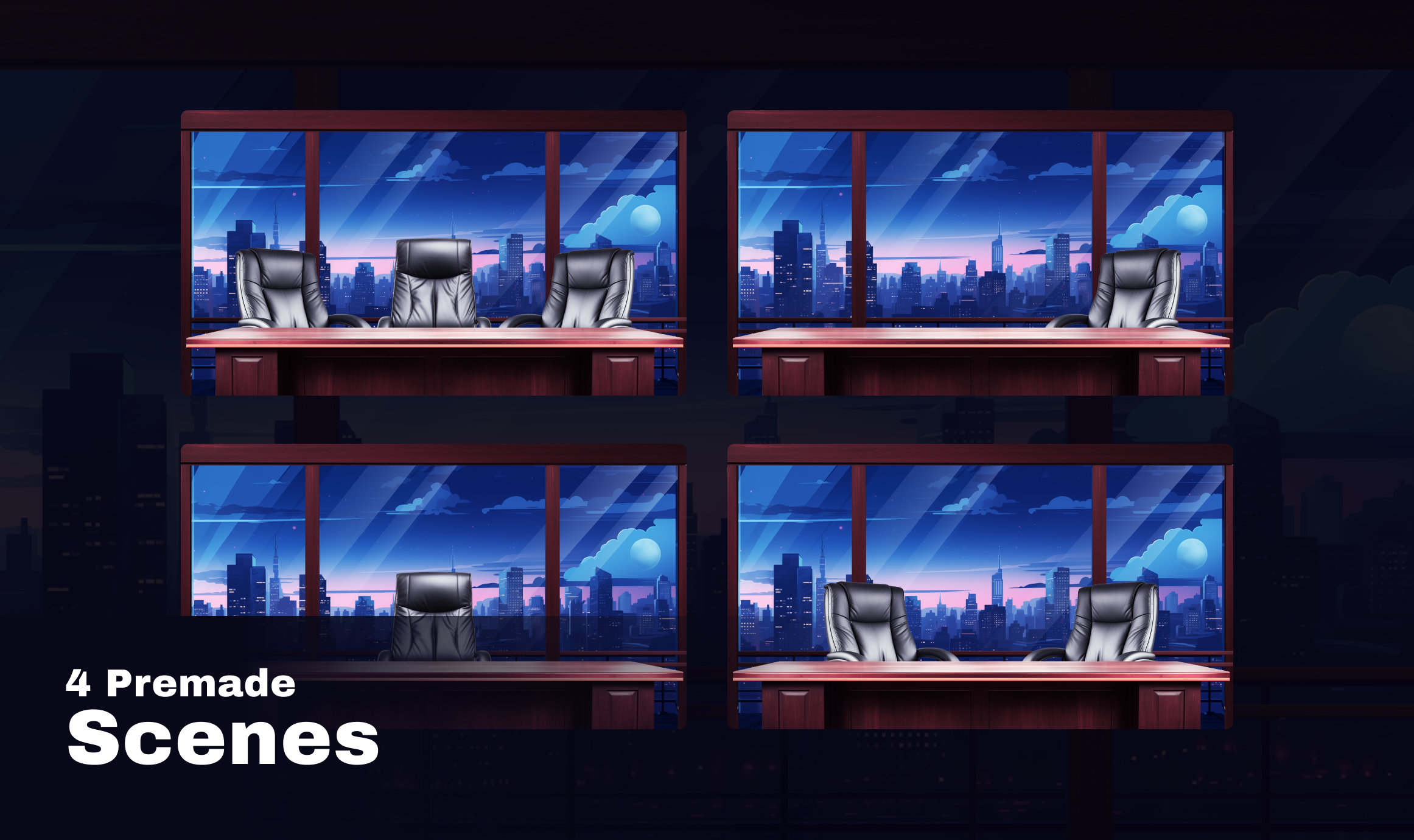 VTUEBR BACKGROUND - Late Night Talk Show - Animated Pngtuber Background ...