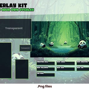 CUTE PANDA BAMBOO Stream Overlay // Full Package // Screens, Alerts ...
