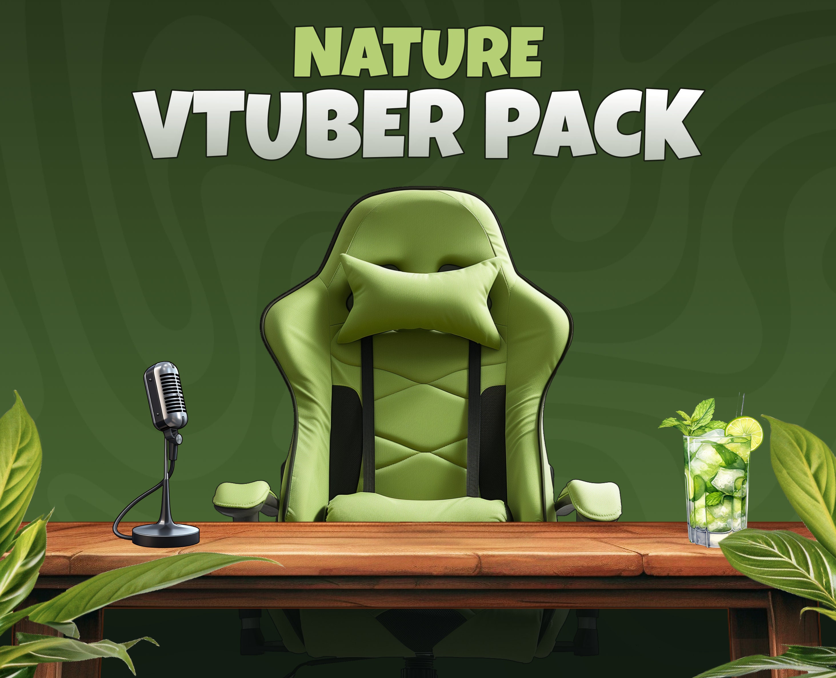 NATURE VTUBER PACK - Natural Stream Assets for Twitch and Obs - Lush ...