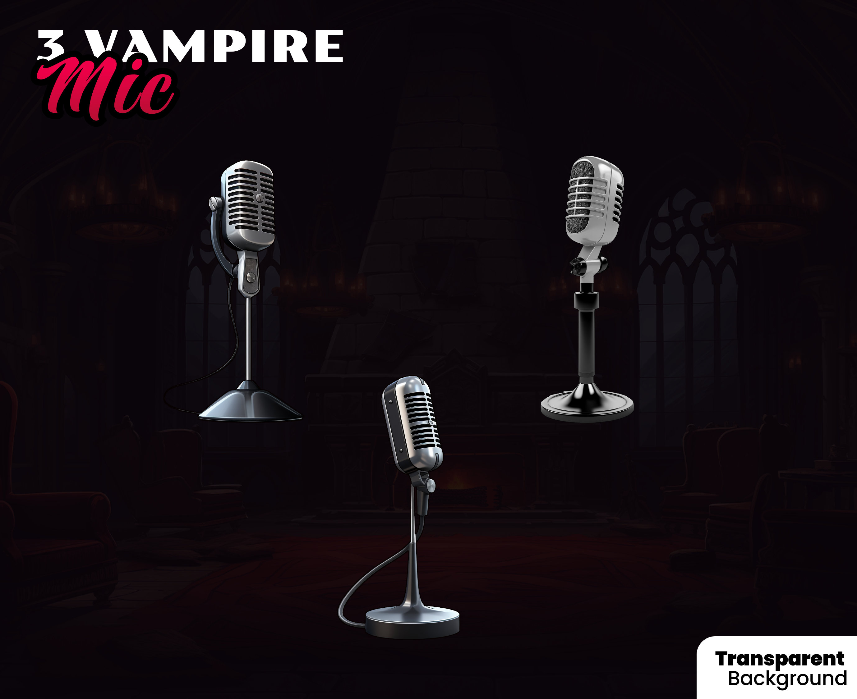 VTUBER VAMPIRE KIT - Stream Assets - Dracula / Vampire / Blood - Full ...