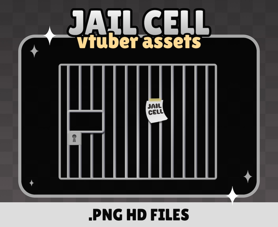 JAIL CELL - Vtuber Assets - Prison Cell - Custom Illustrated Assets ...