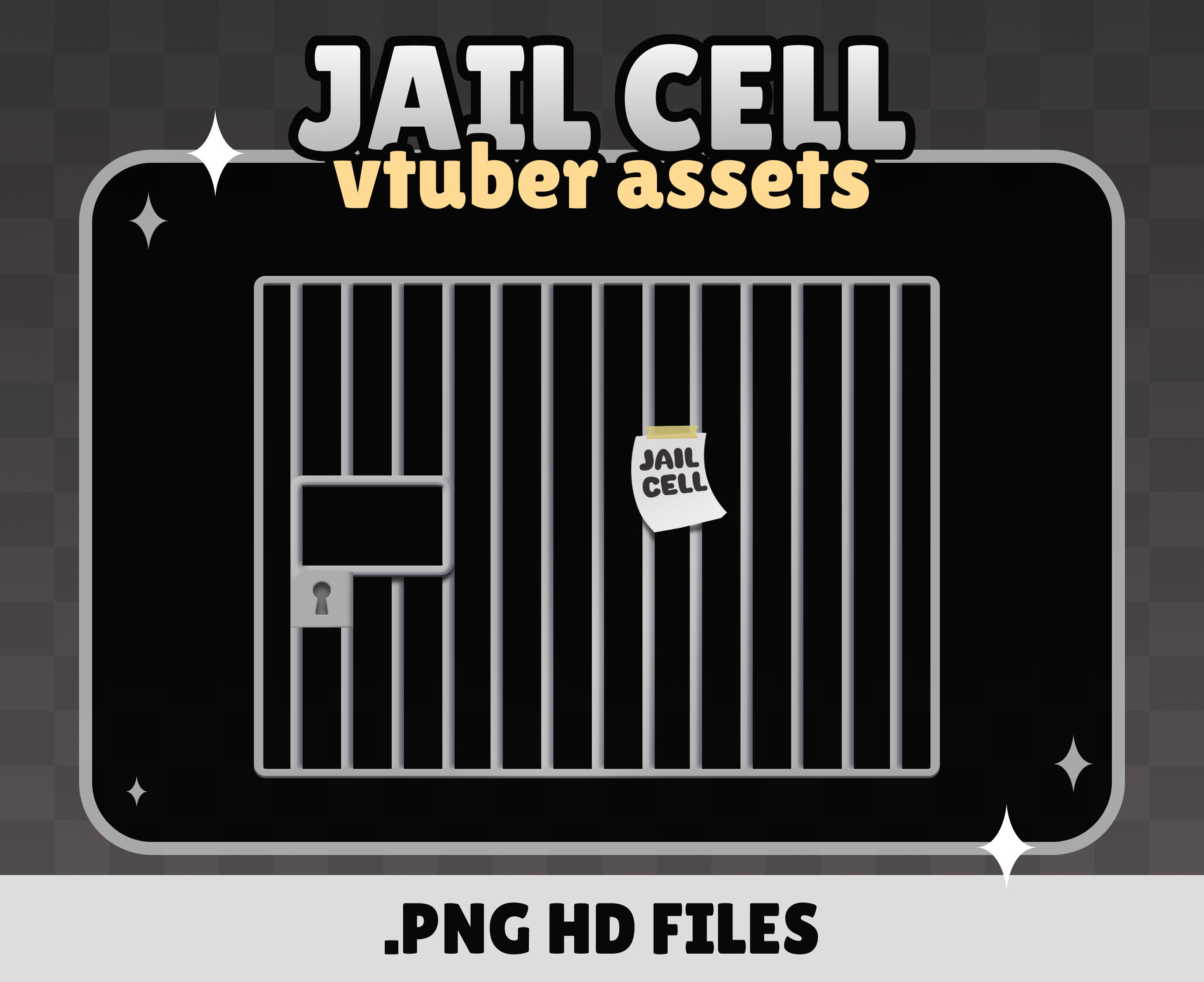 JAIL CELL Vtuber Assets Prison Cell Custom Illustrated Assets Create ...