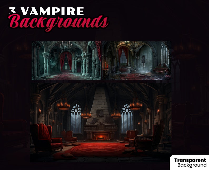 VTUBER VAMPIRE KIT - Stream Assets - Dracula / Vampire / Blood - Full ...