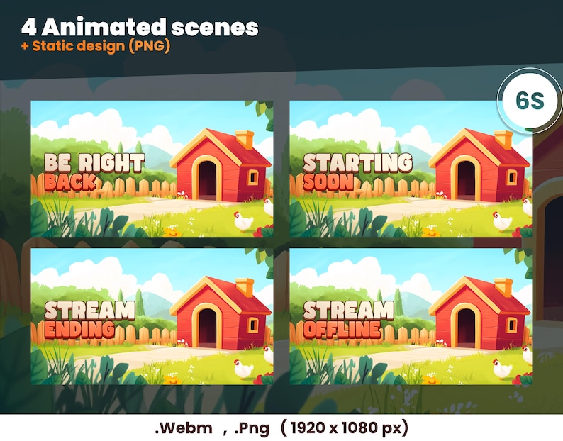 STREAMPACK - CUTE FARM - 1920x1080px - Twitch Stream Package - Animated ...