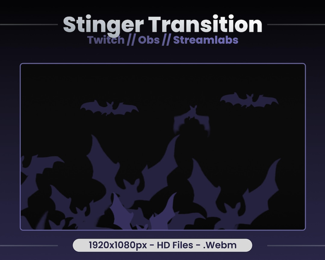STINGER TRANSITION - Bats - 1920x1080px - Obs // Streamlabs - HD 60fps ...