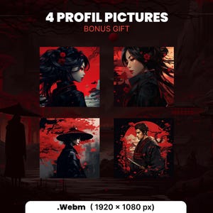 Pack De Diffusion Dark Japon | Animé | Superposition, écran, Panneaux ...