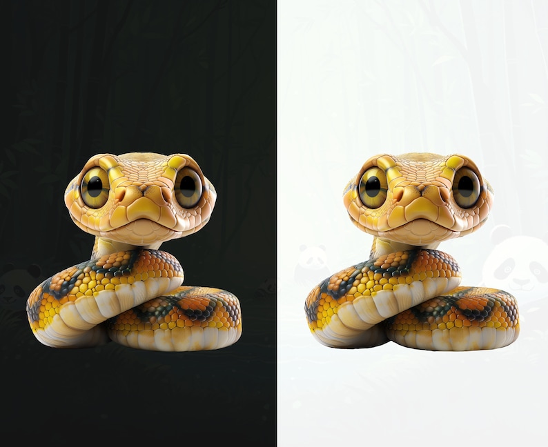 VTUBER PET Baby Snake Stream Asset Animated Stream Decoration PNG and ...