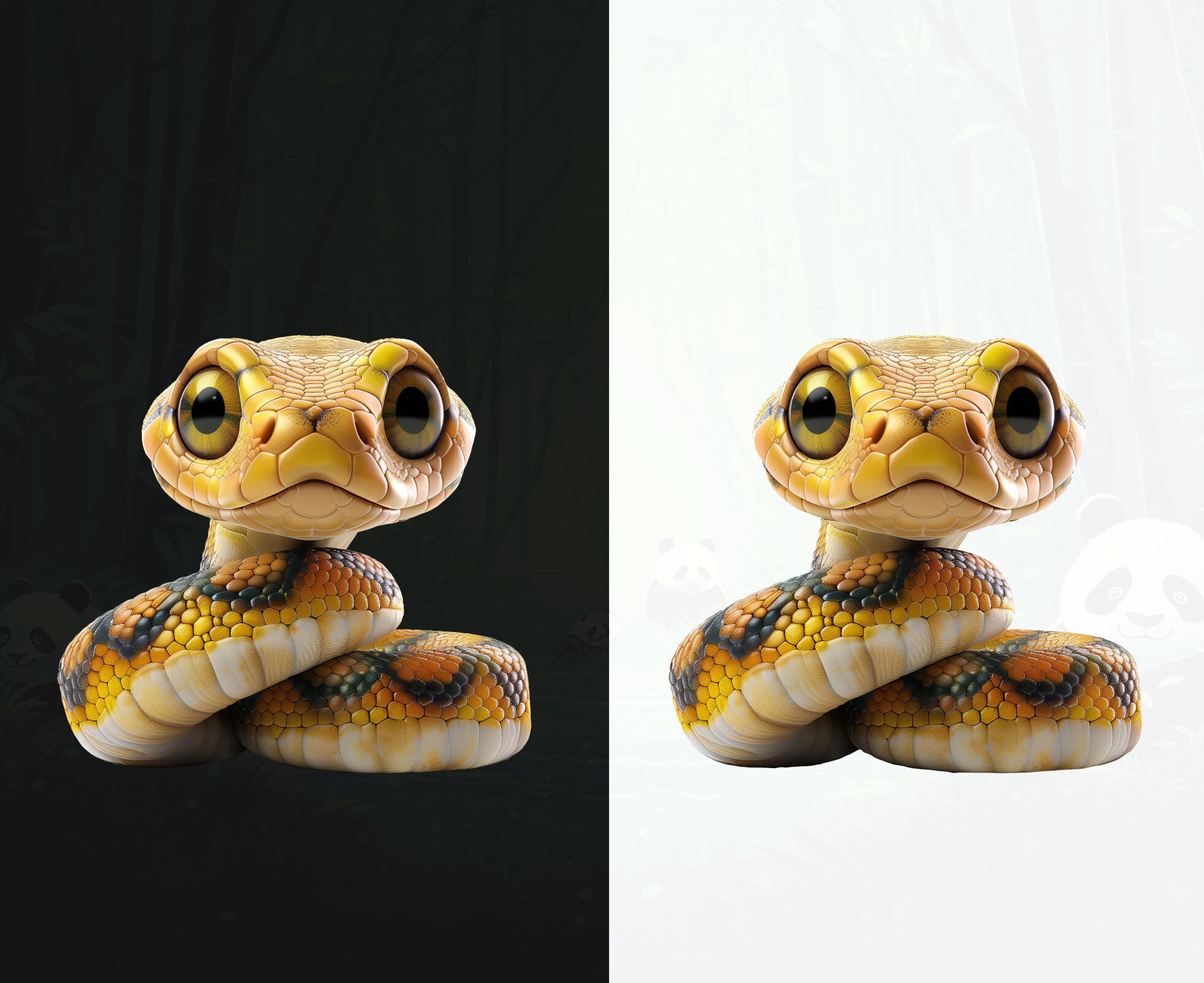 VTUBER PET Baby Snake Stream Asset Animated Stream Decoration PNG and ...