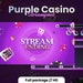 Purple Casino Overlay | Twitch Gambling Stream Package | Animated ...