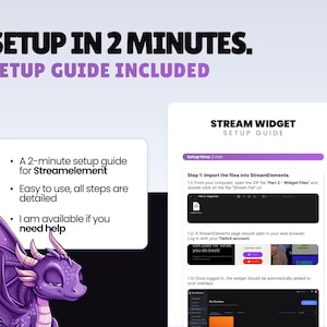REACTIVE STREAM PET - Purple Dragon - Twitch Widget - Hd Files - Instant Download - Setup With ...