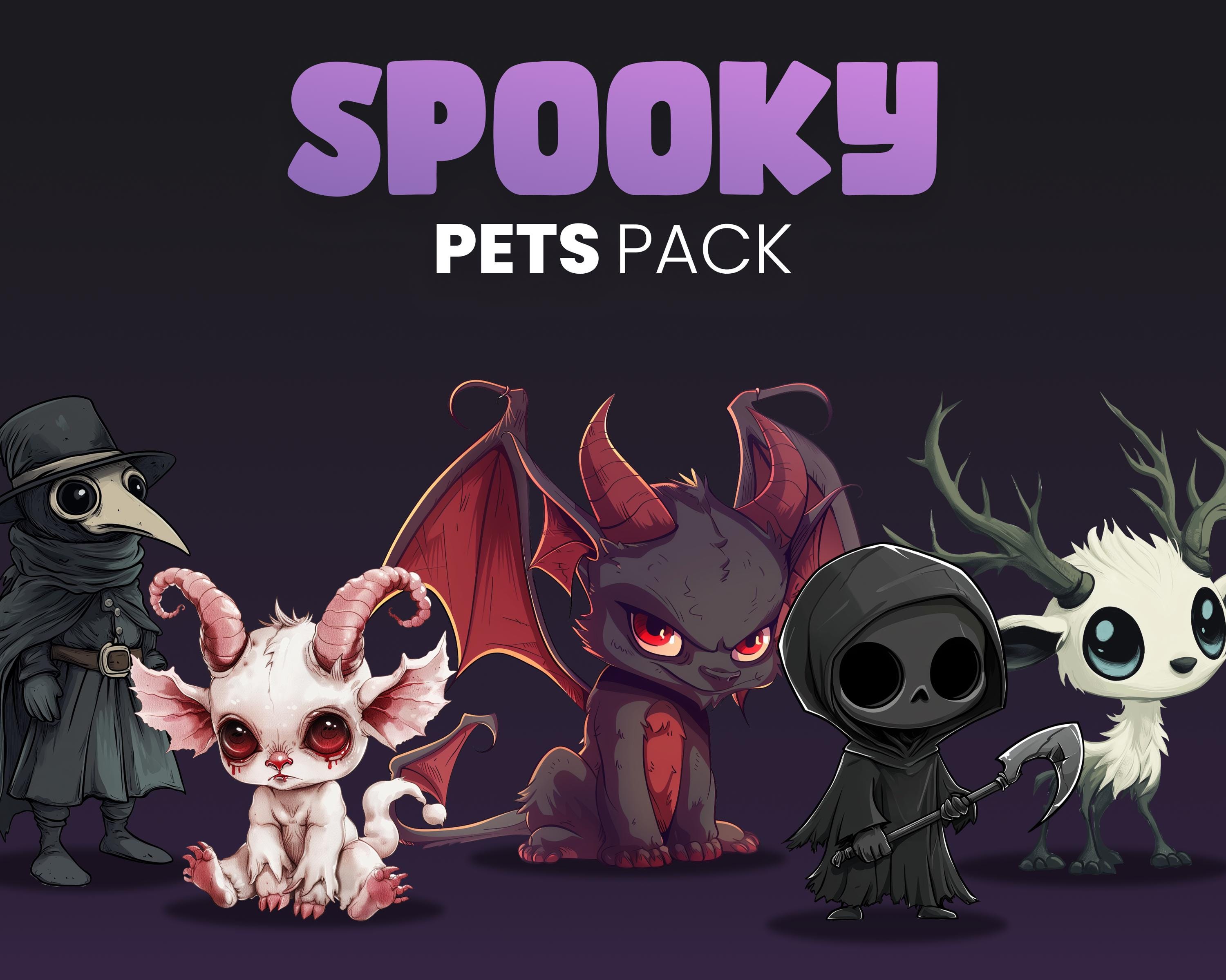 STREAM PETS PACK - Spooky - Animated Pets - Transparent Background - X5 ...