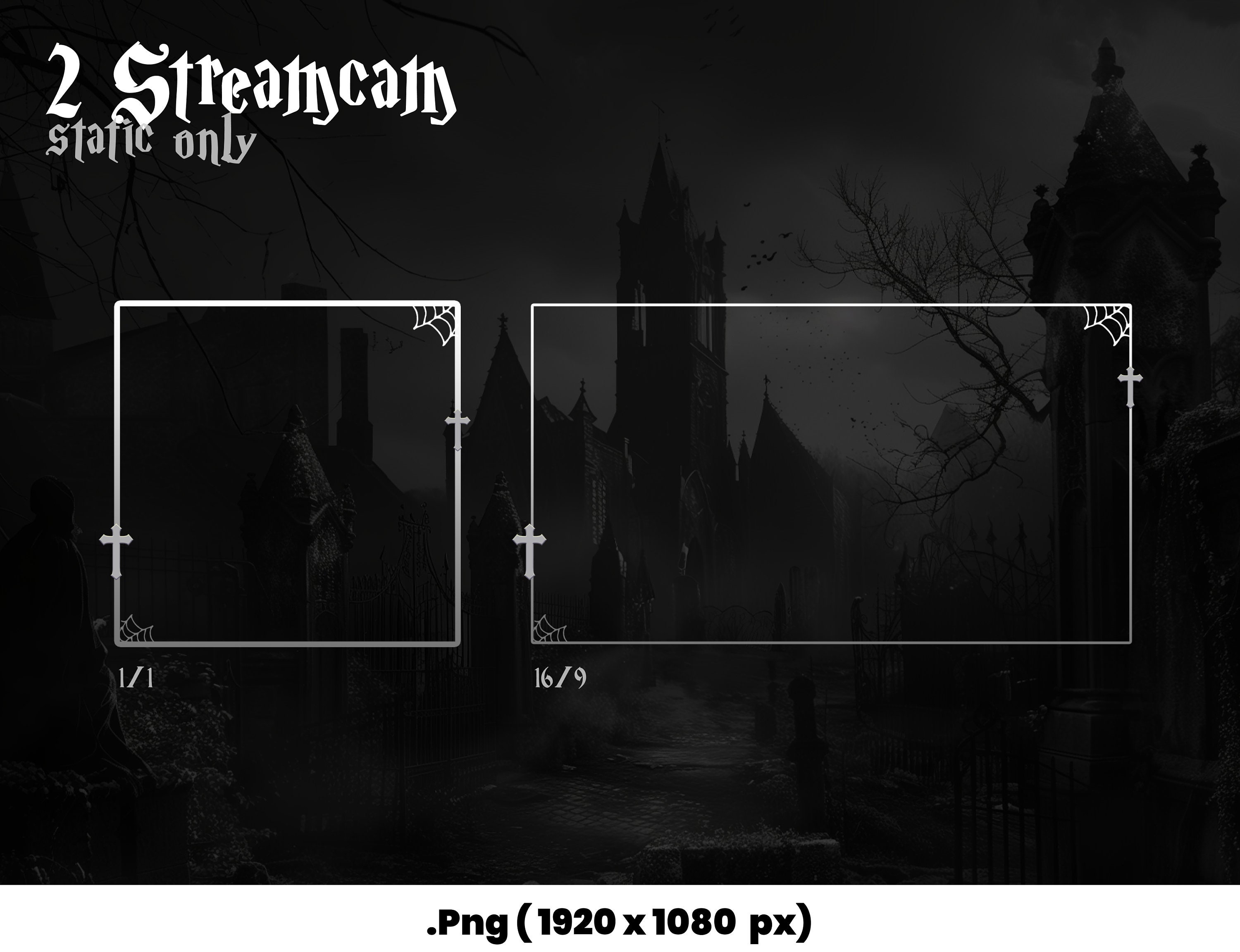 Dark Gothic Stream Overlay Emo Vampire Stream Package Twitch Overlays ...