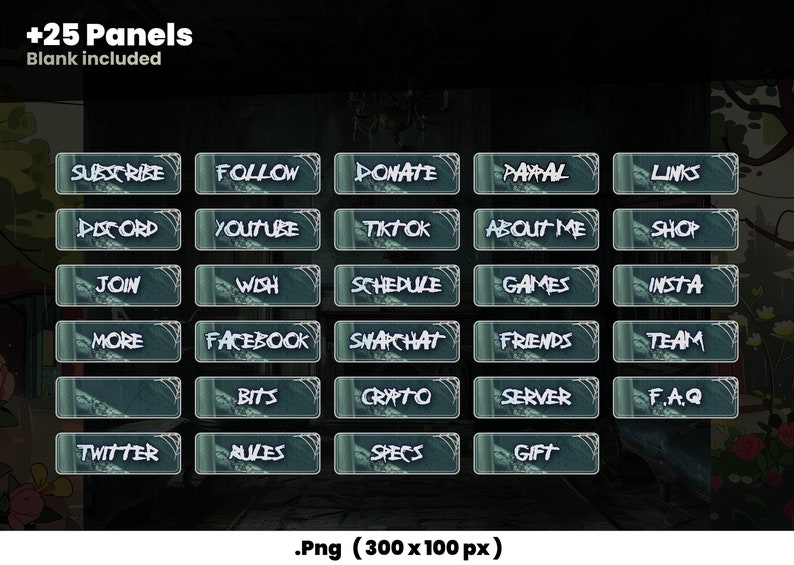 Horror Animated Stream Overlay - Twitch Spooky Stream Package - Dark ...