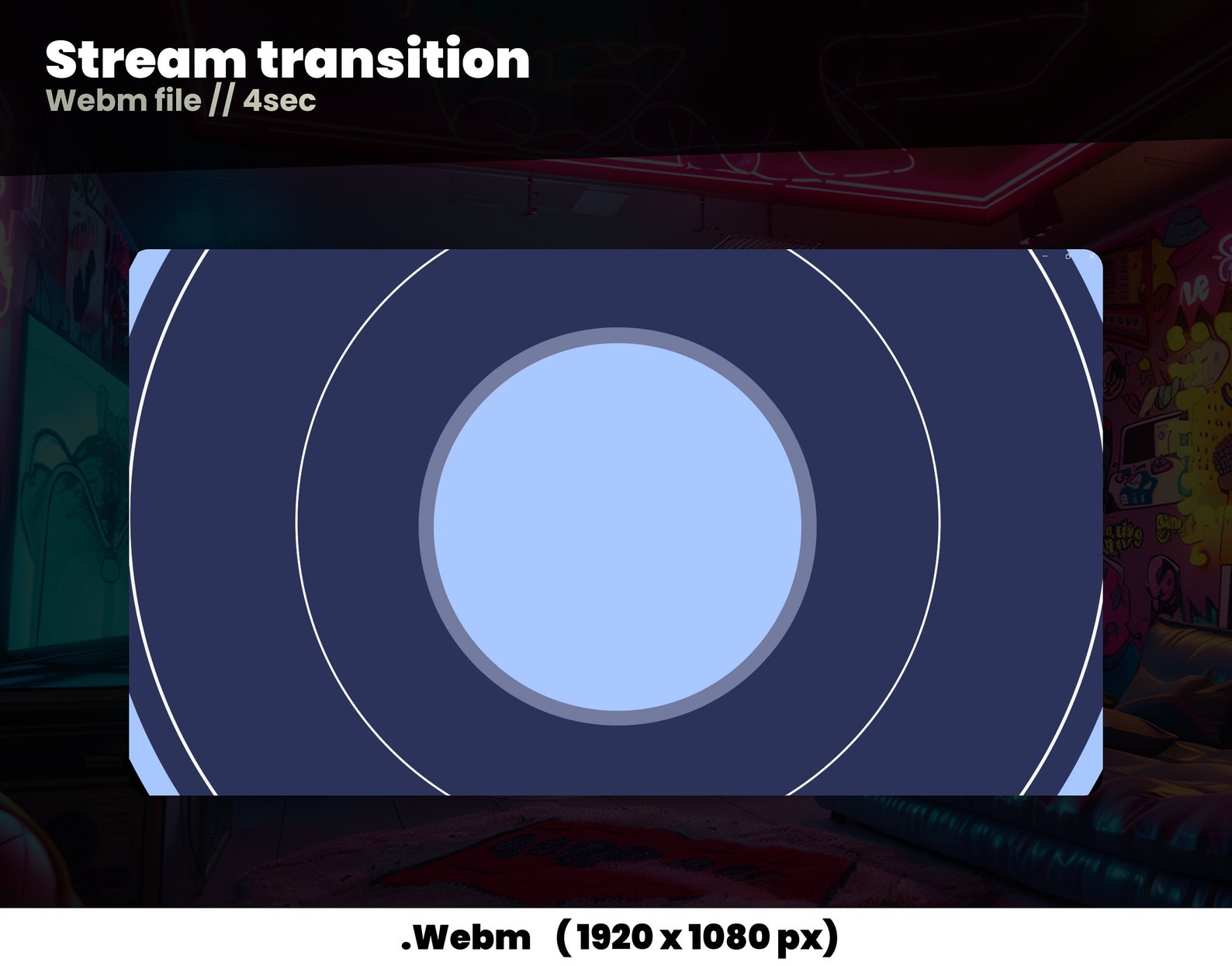 Low-fi Neon Room Stream Overlay Animated Overlay, Screen, Panels ...