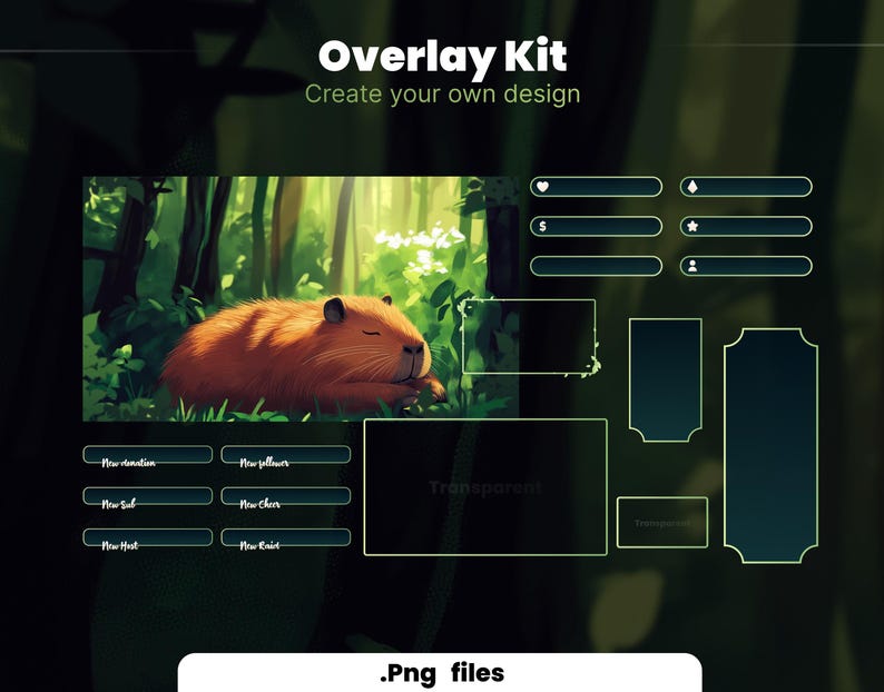 STREAM PACK - Capybara - 1920x1080px - Animated - Forest - Overlays ...