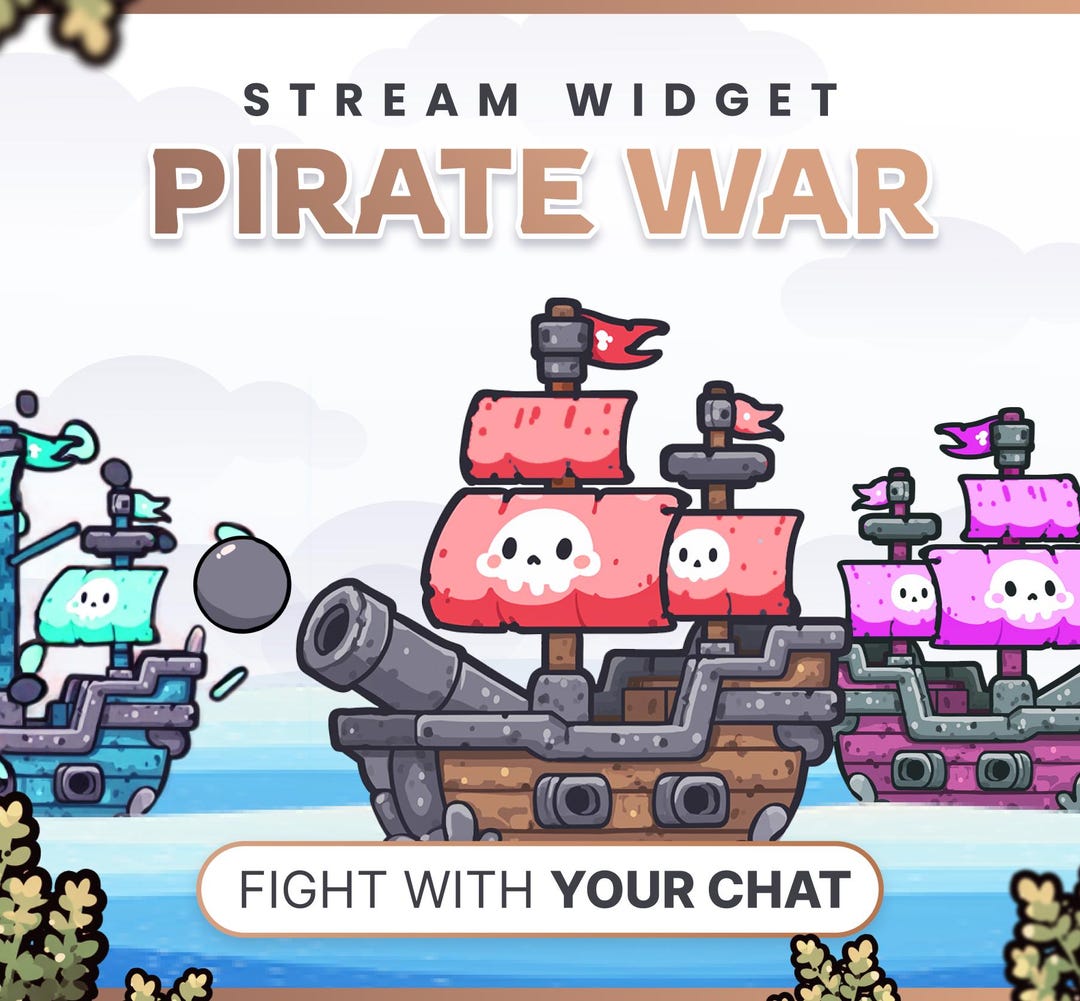 Pirate War Stream Widget: Twitch & Youtube - Streamelements (instant ...