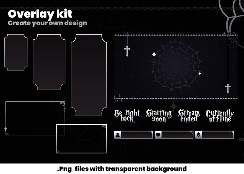 GOTHIC STREAM PACK - Dark Animated Package - Emo - Twitch Overlays ...