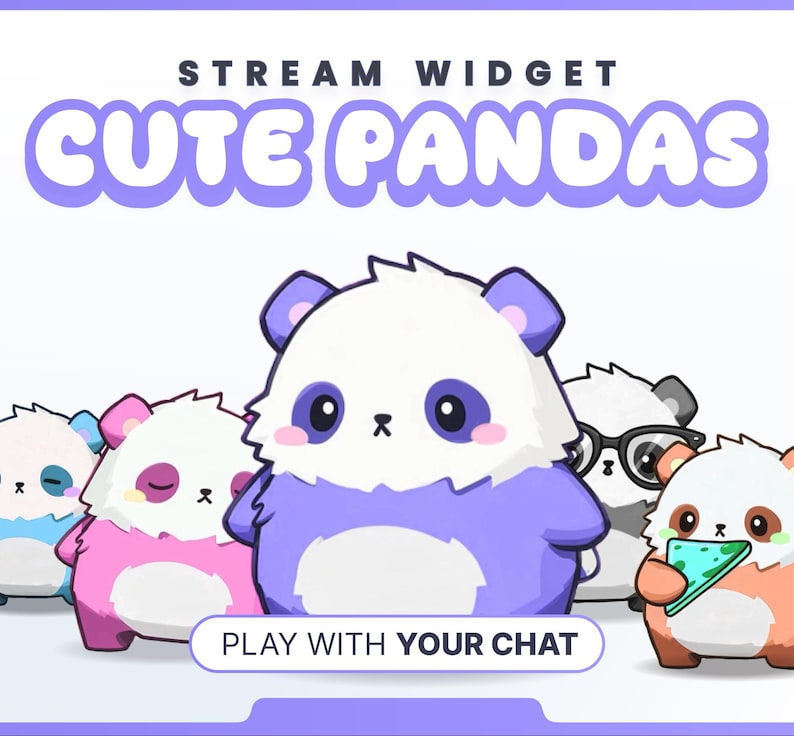 STREAM WIDGET - PANDAS // Twitch & Youtube - Work With Streamelements ...