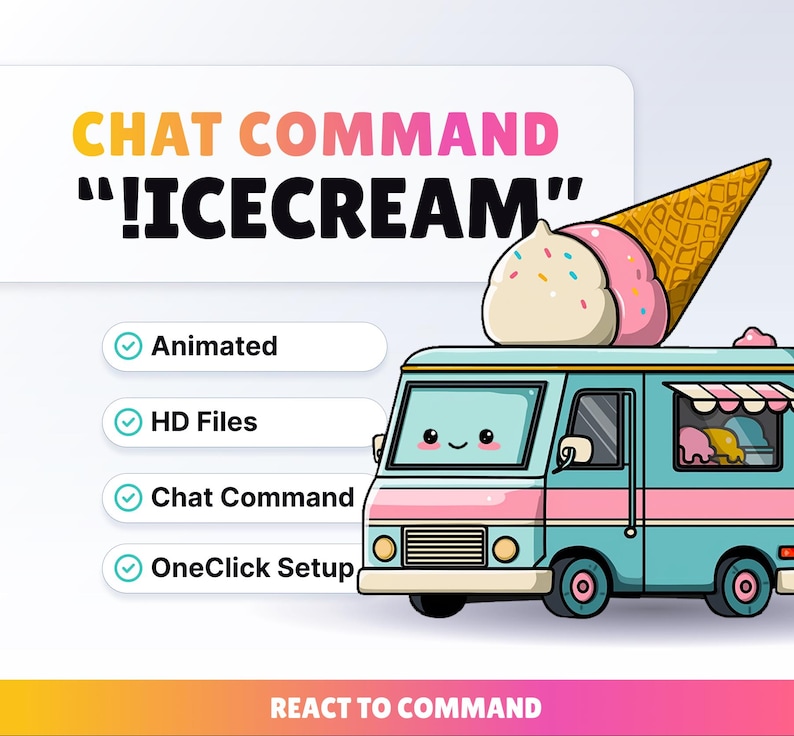 STREAM COMMAND WIDGET - Ice Cream Truck - Chat Command for Twitch and ...