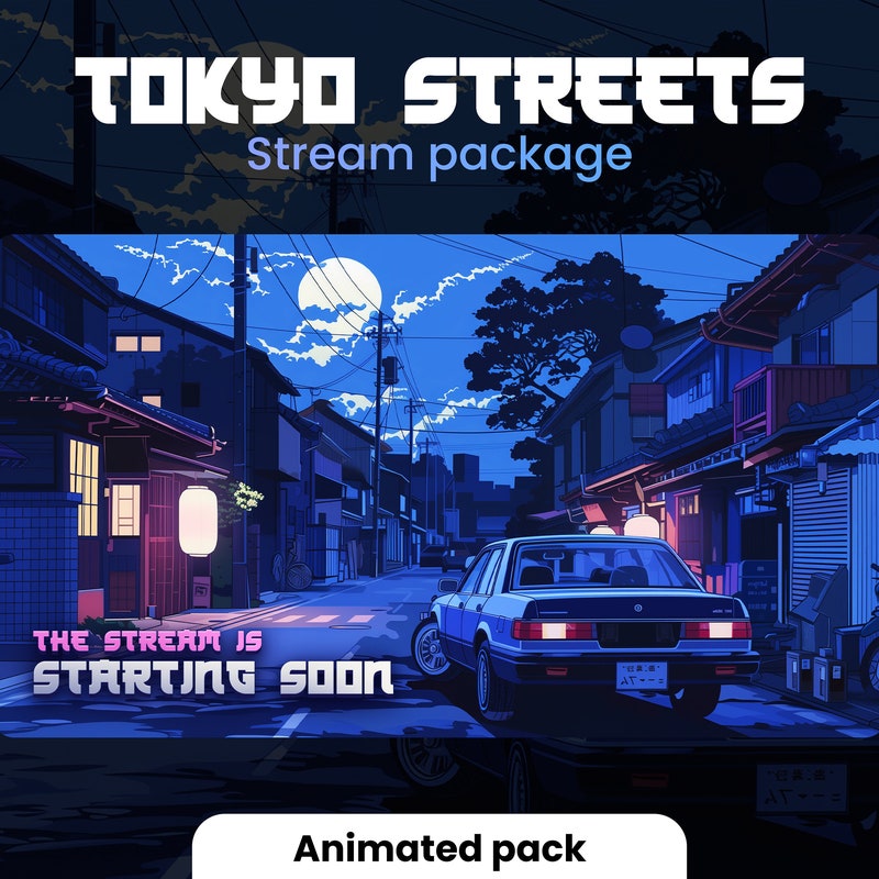 Twitch Japanese Overlay - Etsy