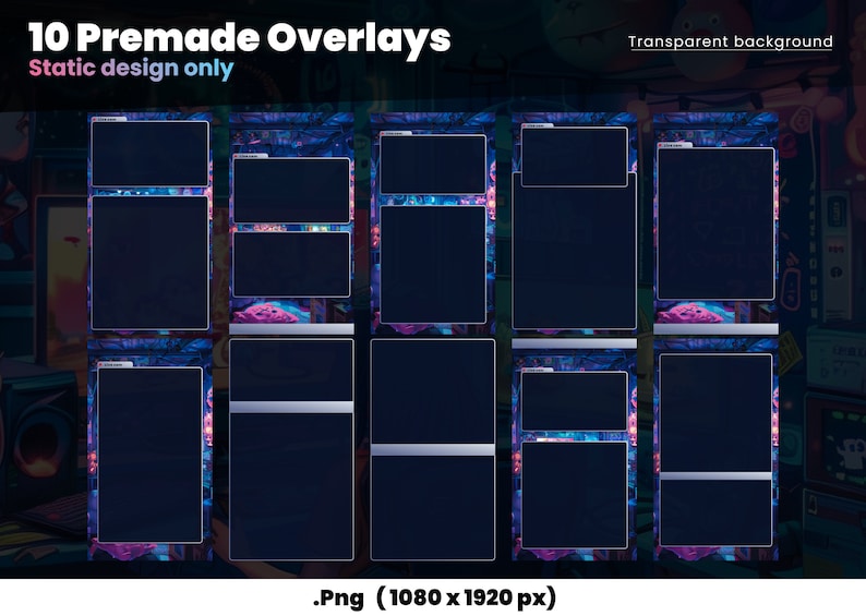 Cyber Neon Tiktok Stream Package – Animated Overlays, Alerts - Etsy