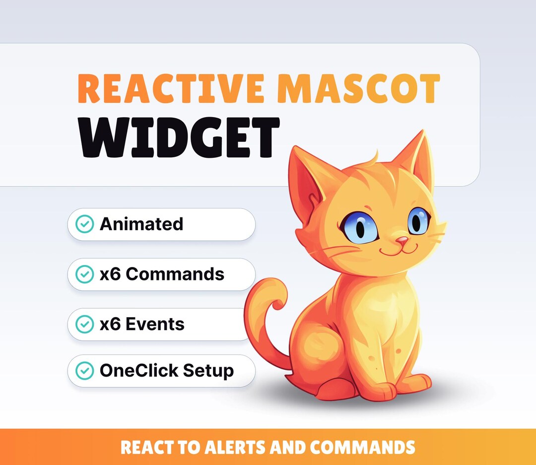 REACTIVE STREAM PET - Cat (beige) - Twitch Widget - Hd Files - Instant ...