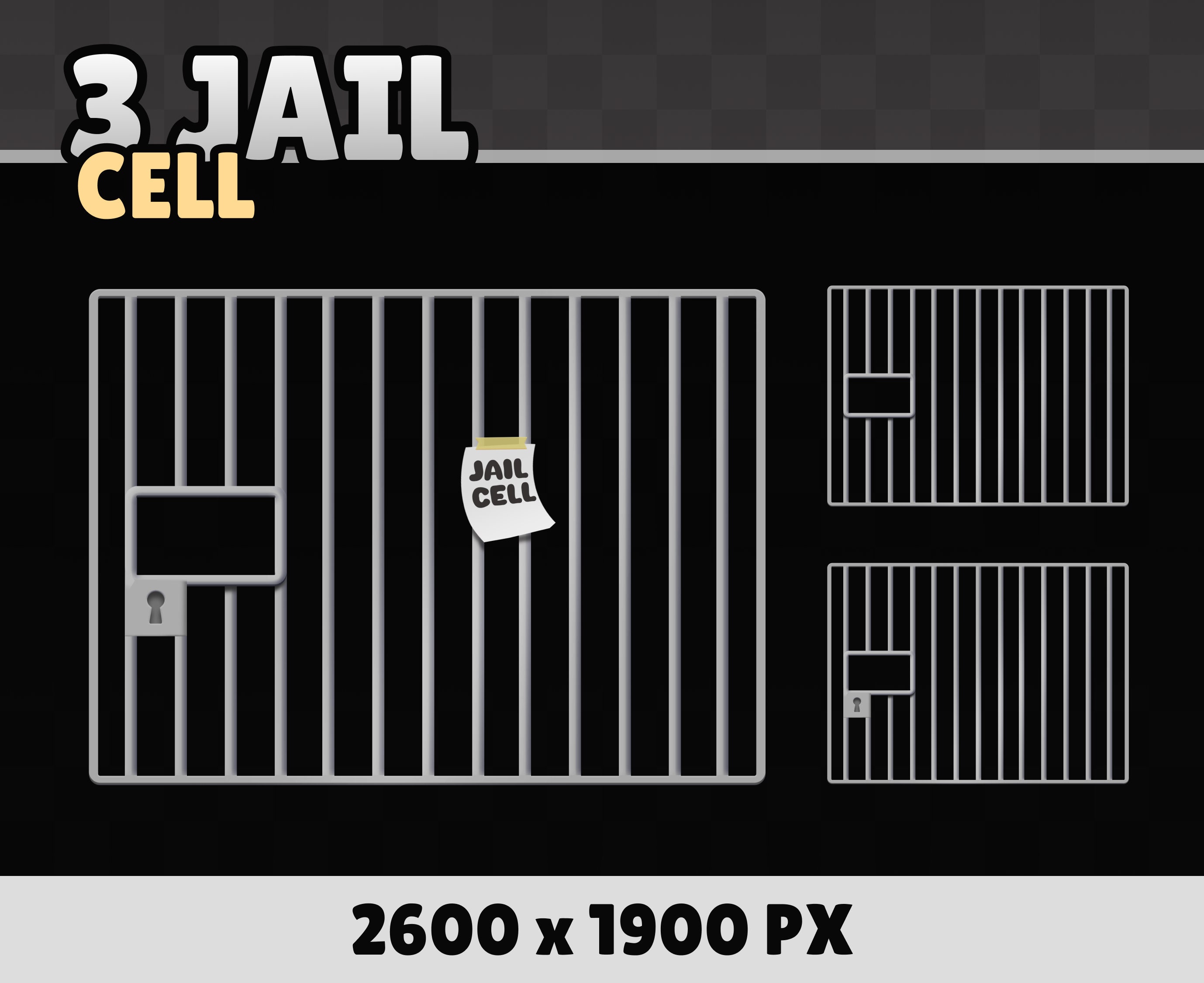 JAIL CELL Vtuber Assets Prison Cell Custom Illustrated Assets Create ...