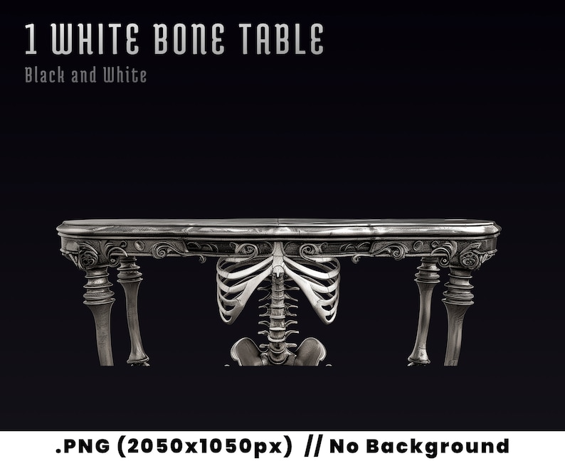 VTUBER KIT Bones Skull Theme Thrones , Tables and Microphone Black and ...