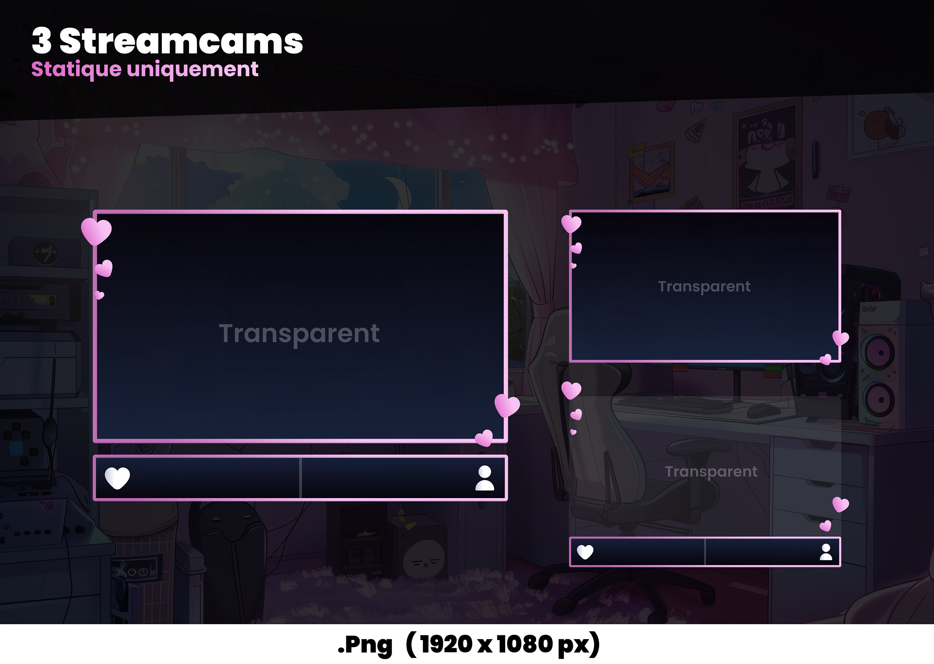 CUTE KAWAI STREAMPACK - French Stream Package - Purple and Pink - Cute ...