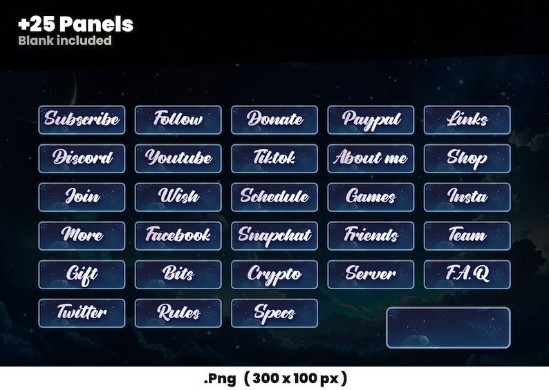 CELESTE STREAMPACK - Animated Stars Package - Moonlight Overlays ...