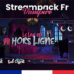 Streampack FR Vampire | Overlays Français Gothic Vampire | Rouge E Noir ...
