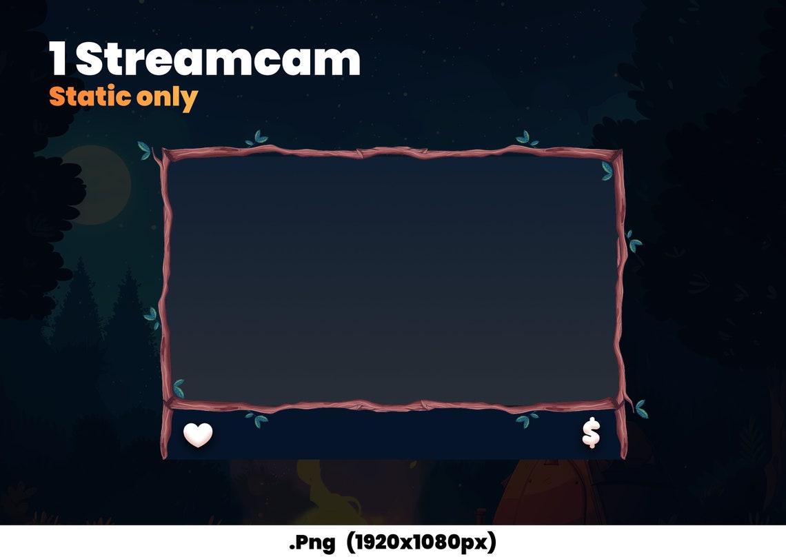 Forest Campfire Animated Twitch Package - Midnight Low-fi Mood ...