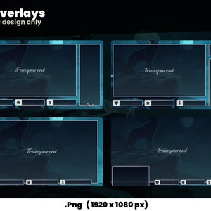 MYSTIC WOLF STREAMPACK - Twitch Night Overlays Kit - Animated Package ...