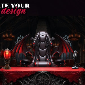 Vtuber Vampire Stream Assets – Dracula, Bat, Chairs, Desks (instant ...