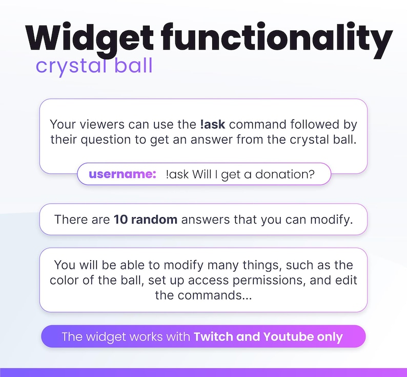 Stream Widget - Crystal Ball - Work With Twitch and Youtube (instant ...