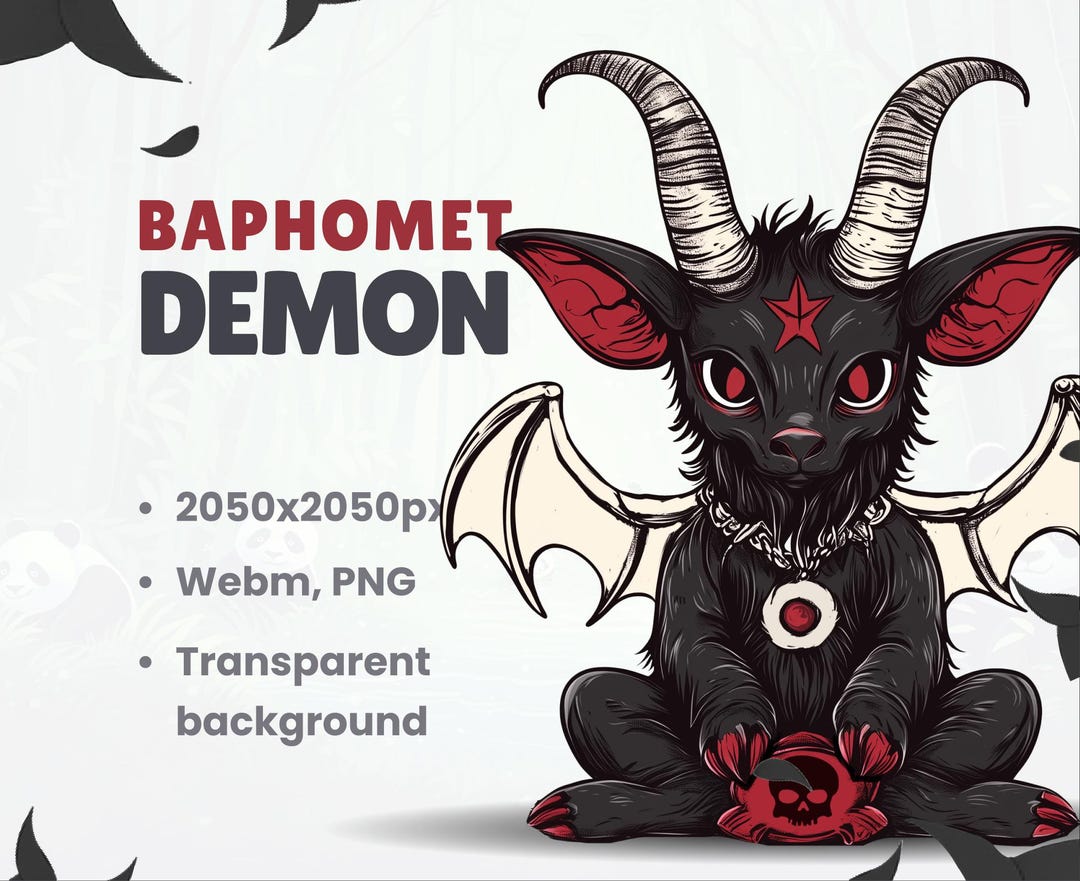 VTUBER PET BAPHOMET - Twitch Stream Pet Baphomet - Gothic, Demons ...