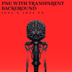 VTUBER GOTHIC MICROPHONE - Vampire Dark Microphone - Vtuber Assets ...