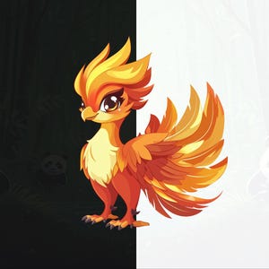 VTUBER PET Phoenix - Twitch Stream Pet Phoenix - Animated Loop - Orange ...