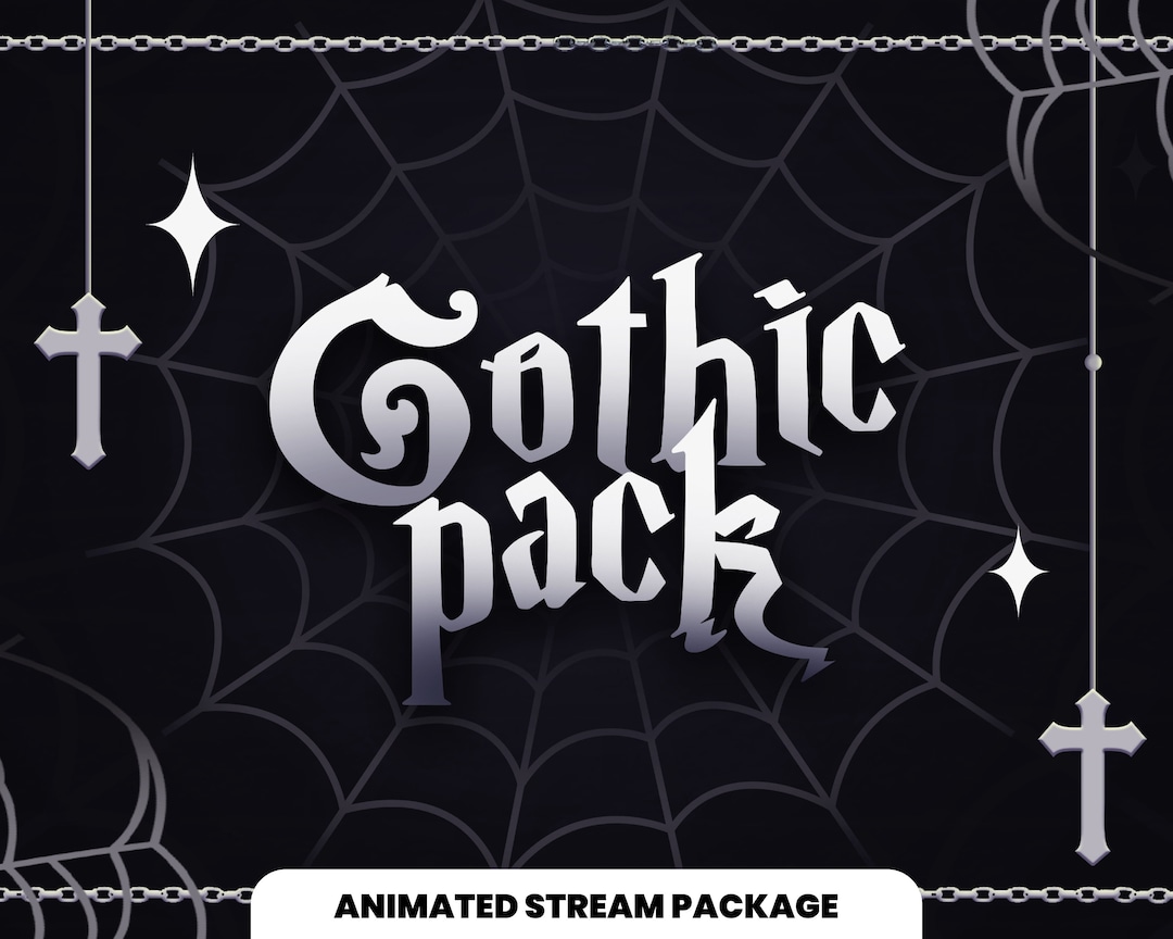 GOTHIC STREAM PACK - Dark Animated Package - Emo - Twitch Overlays ...