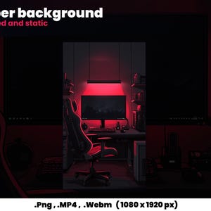 Red Gaming Room Tiktok Overlay Pack | Animated Stream Package (PDF) - Etsy