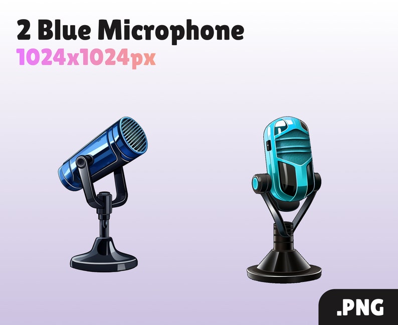 Vtuber Microphone Stream Asset – Multicolored Mic Kit (instant Download ...