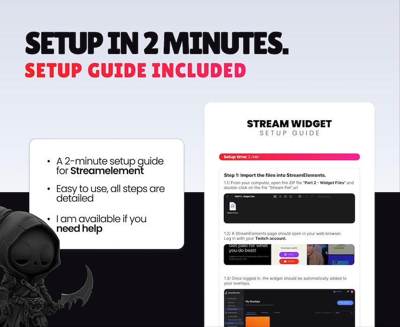 REACTIVE STREAM PET - Reaper - Twitch Widget - Hd Files - Instant ...
